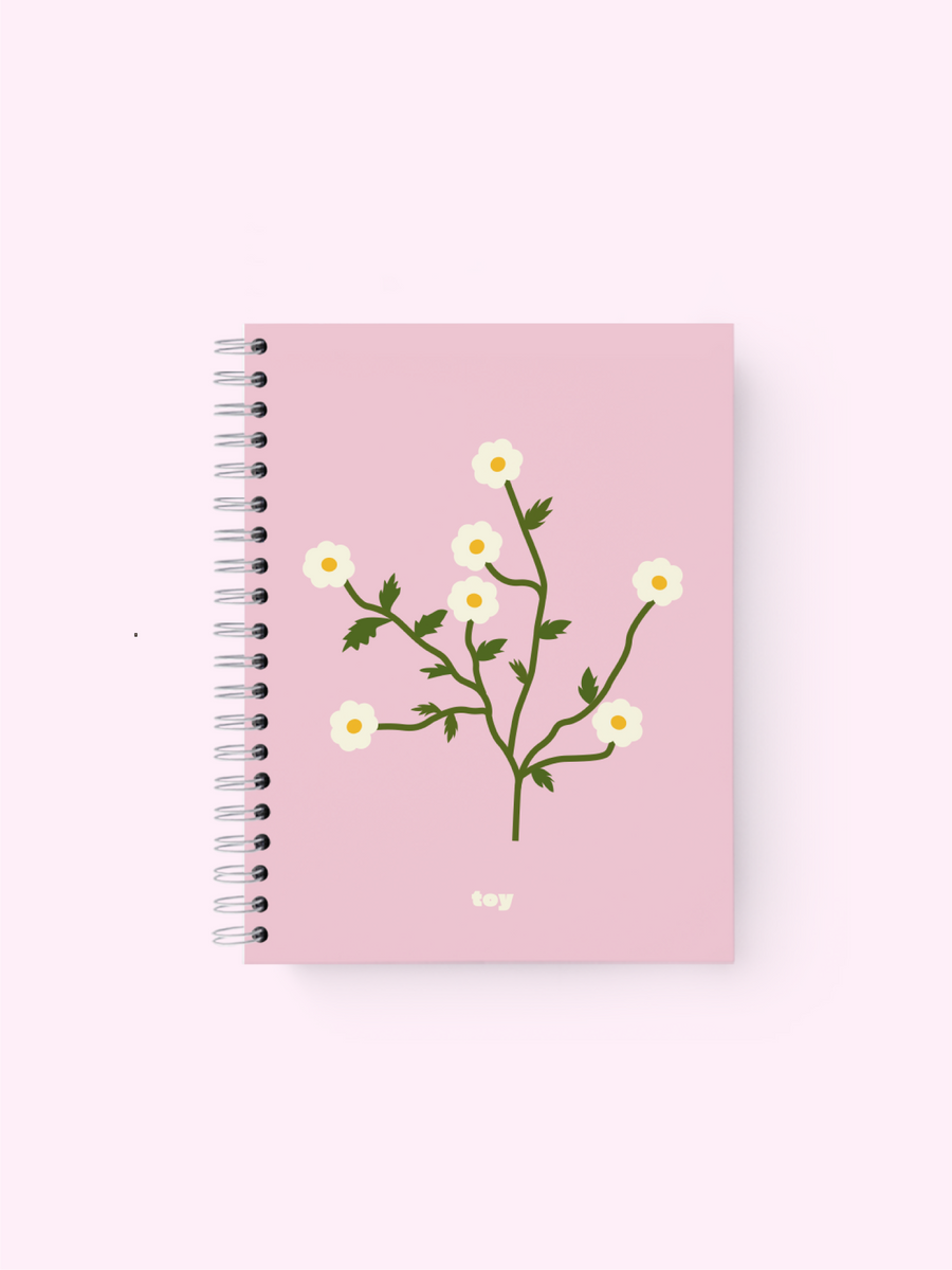 NOTEBOOK PINK GARDEN RAYADO – Toy Style - The Beautifiers